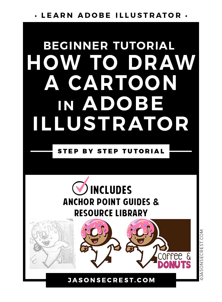 Adobe Illustrator Draw a Cartoon using Shapes - Jason Secrest